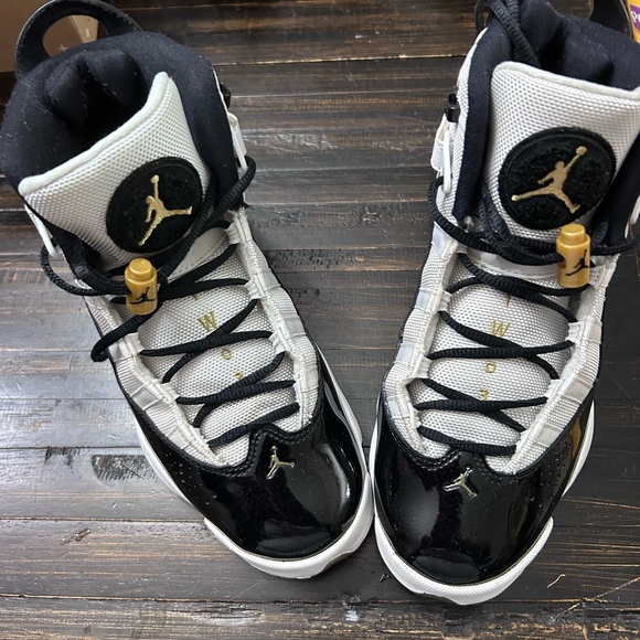 Jordan | Shoes | Air Jordan 6 Rings Two3 Black Metallic Gold Basketball ...